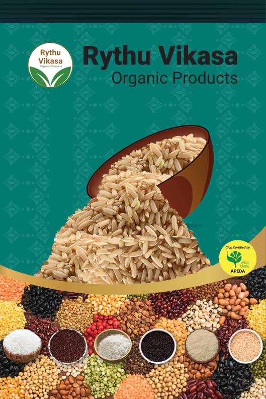 Brown Rice – 1kg - Rythu Vikasa Organic